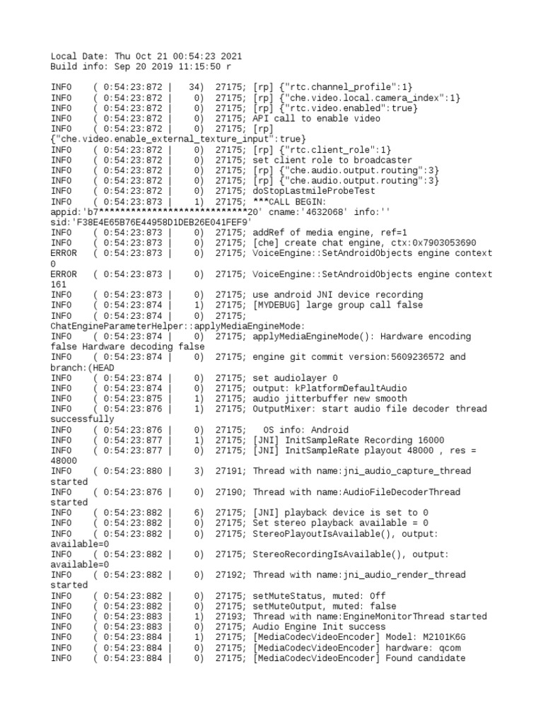Sdklog | PDF | Codec | Domain Name System