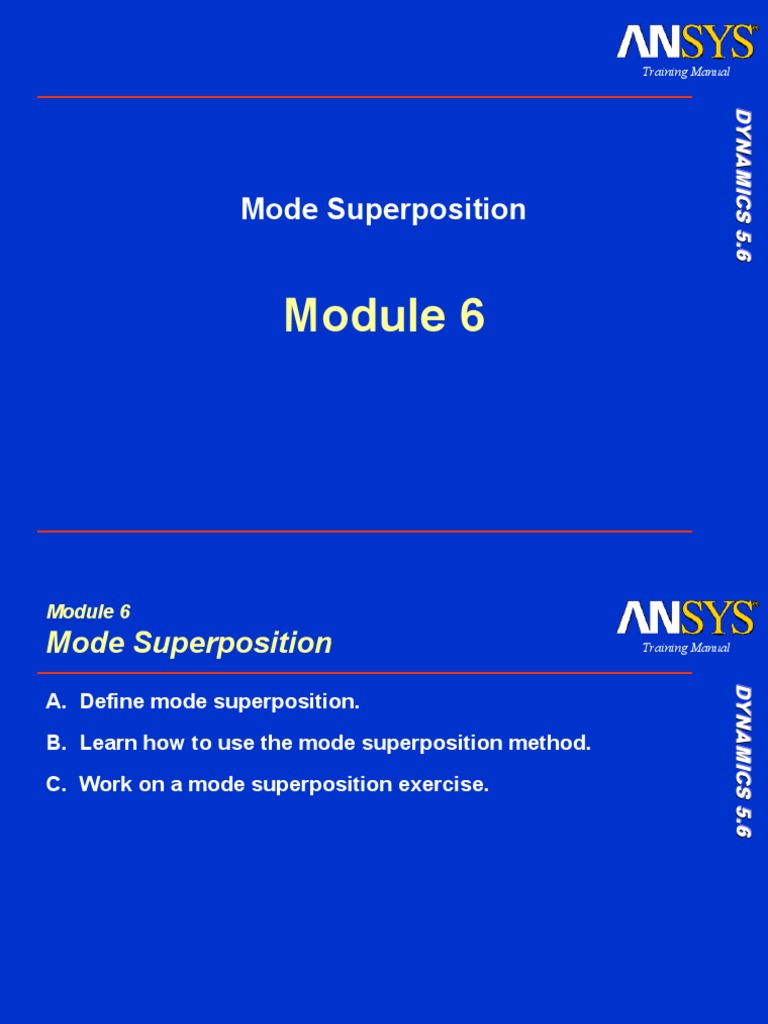 Mode Superposition: Training Manual | PDF | Normal Mode | Nonlinear System