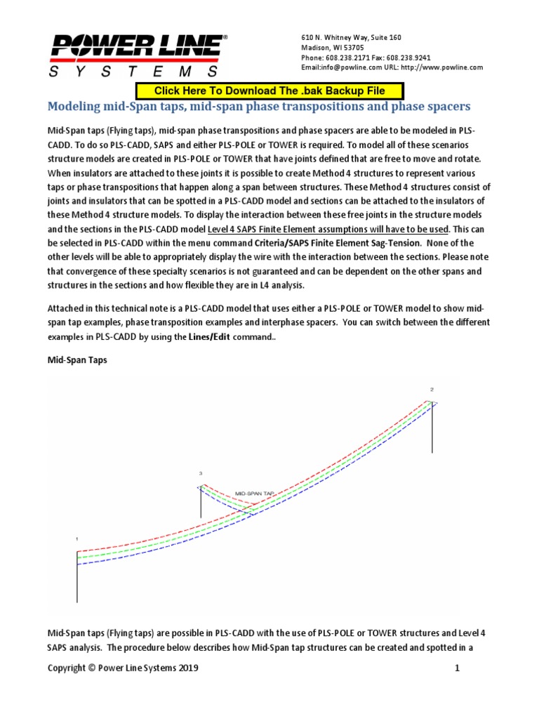 Modeling Mid-Span Taps, Mid-Span Phase Transpositions and Phase Spacers ...