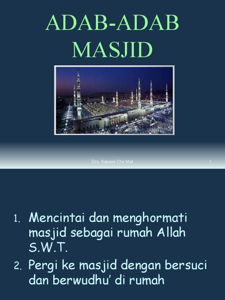 2 Adab Adab Masjid | PDF
