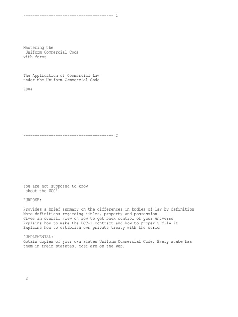 Mastering The Ucc | PDF | Security Interest | Uniform Commercial Code