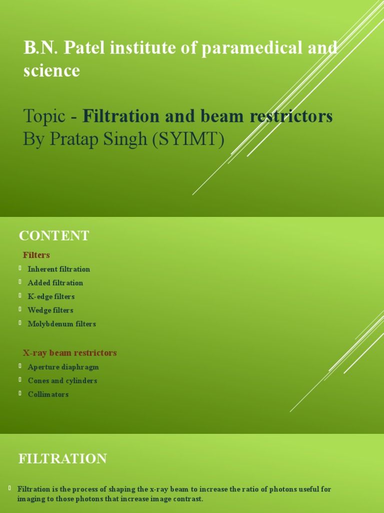 Understanding X-Ray Beam Restrictors | PDF | X Ray | Optical Filter