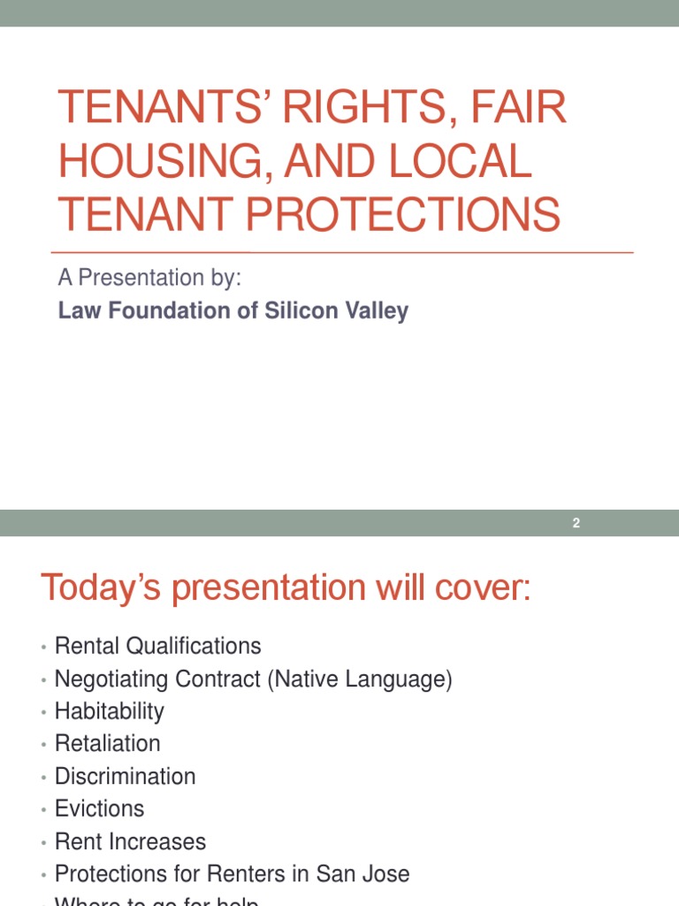 Tenant Rights, Fair Housing, and Local Protections | PDF | Eviction ...