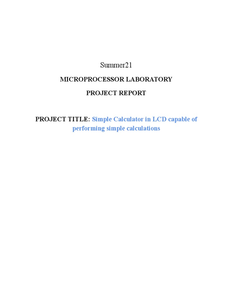 Microprocessor Laboratory | PDF | Calculator | Information Age