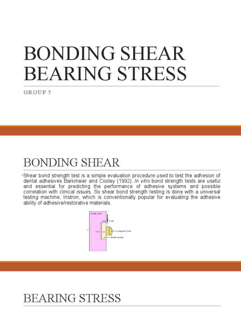Bonding Shear Bearing Stress: Group 5 | PDF