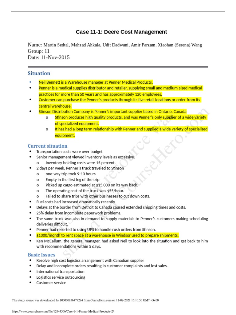 Optimizing Penner Transport Costs | PDF | Cargo | Logistics