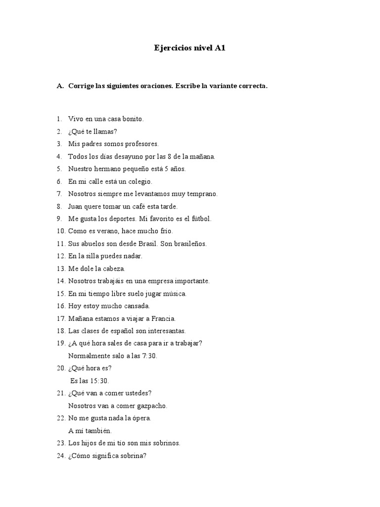 Corrige Las Oraciones 4o Grado | PDF