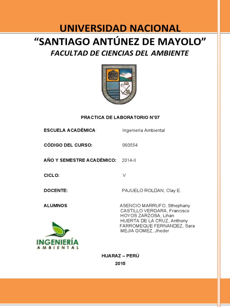 Informe N7 EDA | PDF | Ph | Suelo