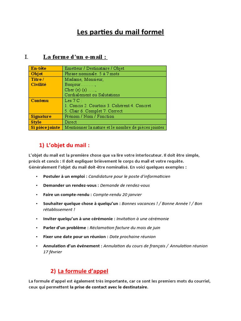 Rédiger un Mail Formel en Français | PDF | Linguistique | la communication