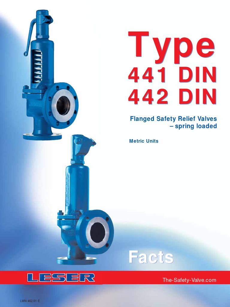 DIN 441 & 442 Safety Relief Valves | PDF | Steel | Valve
