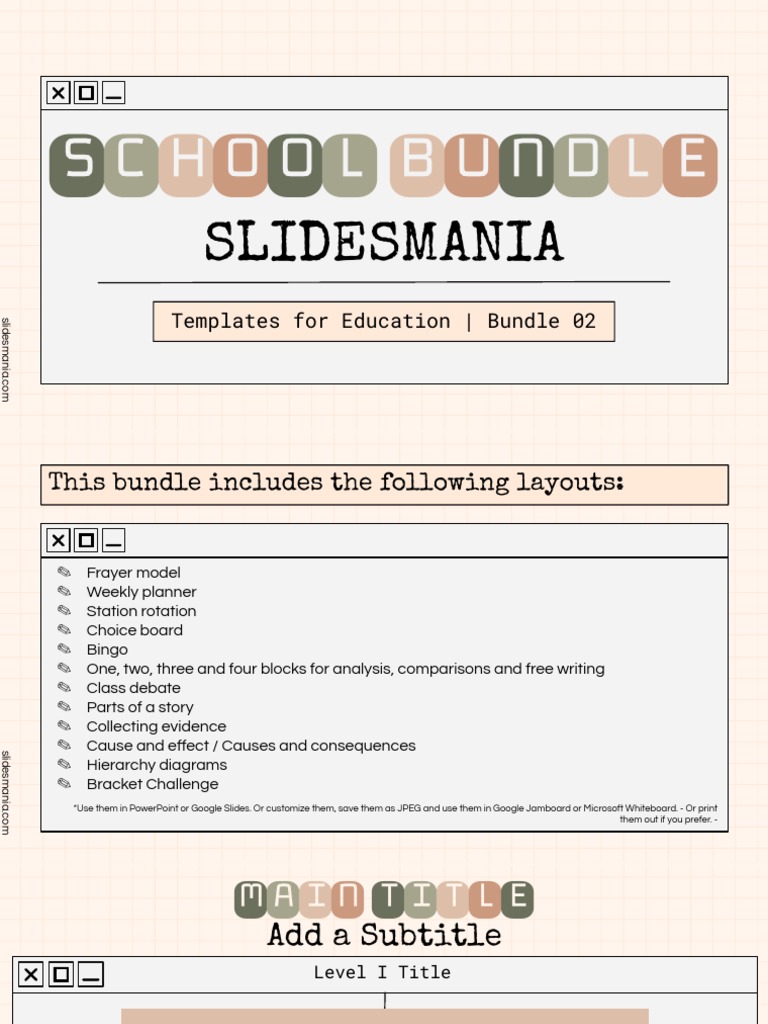 School Bundle 02 SlidesMania | PDF | Computing
