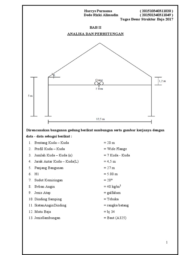 Analisis Struktur Baja Sagrod | PDF