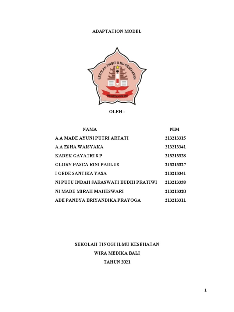 Model Adaptasi Callista Roy dalam Keperawatan | PDF