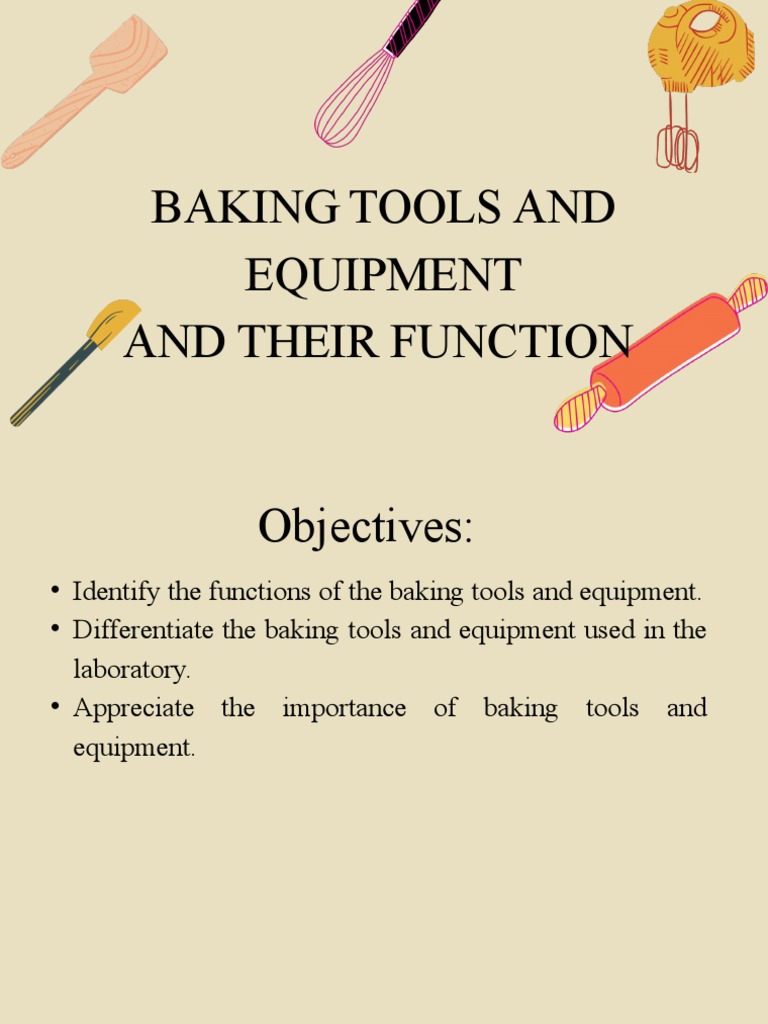 Essential Baking Tools and Their Uses | PDF | Cakes | Cooking