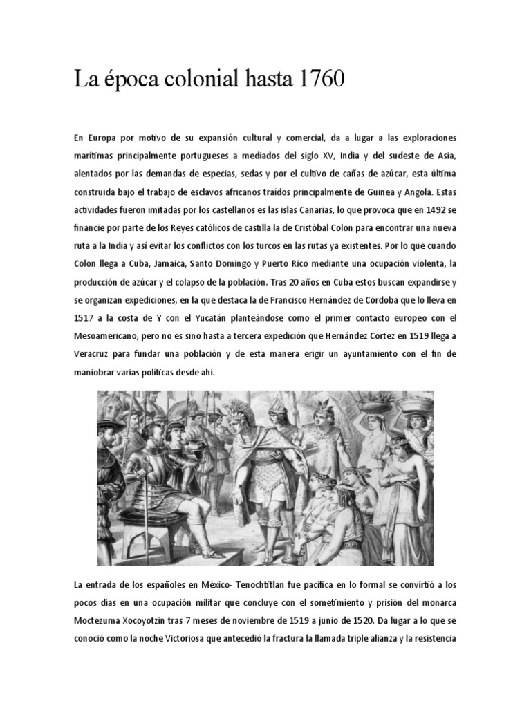Historia colonial de México hasta 1760 | PDF | Nueva españa | España