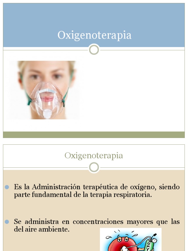 Oxigenoterapia | PDF | Especialidades Medicas | Medicina CLINICA