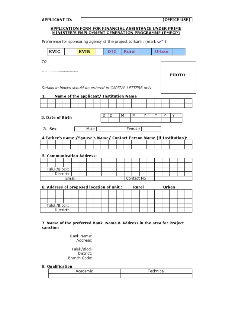 PMEGP-applicationform | Government | Politics