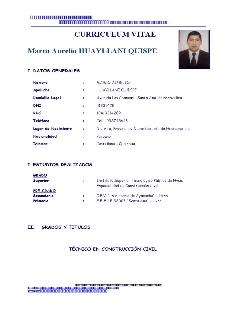 Curriculum Vitae Marco 3 | PDF | Economias