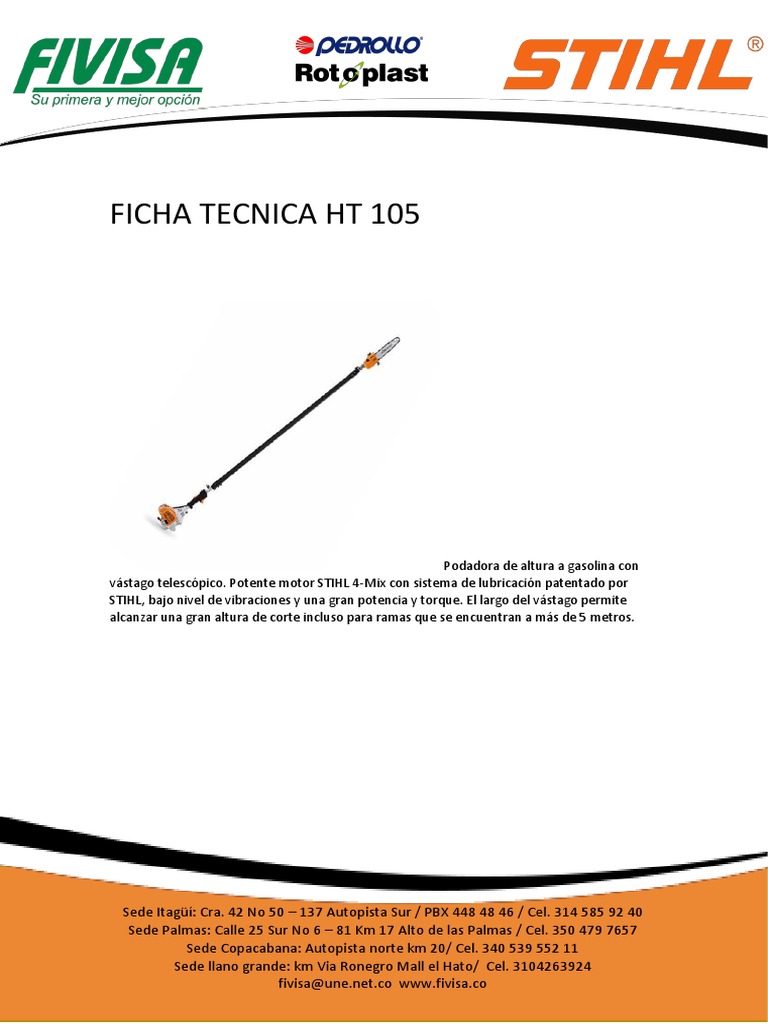 Ficha Tecnica HT 105 | PDF