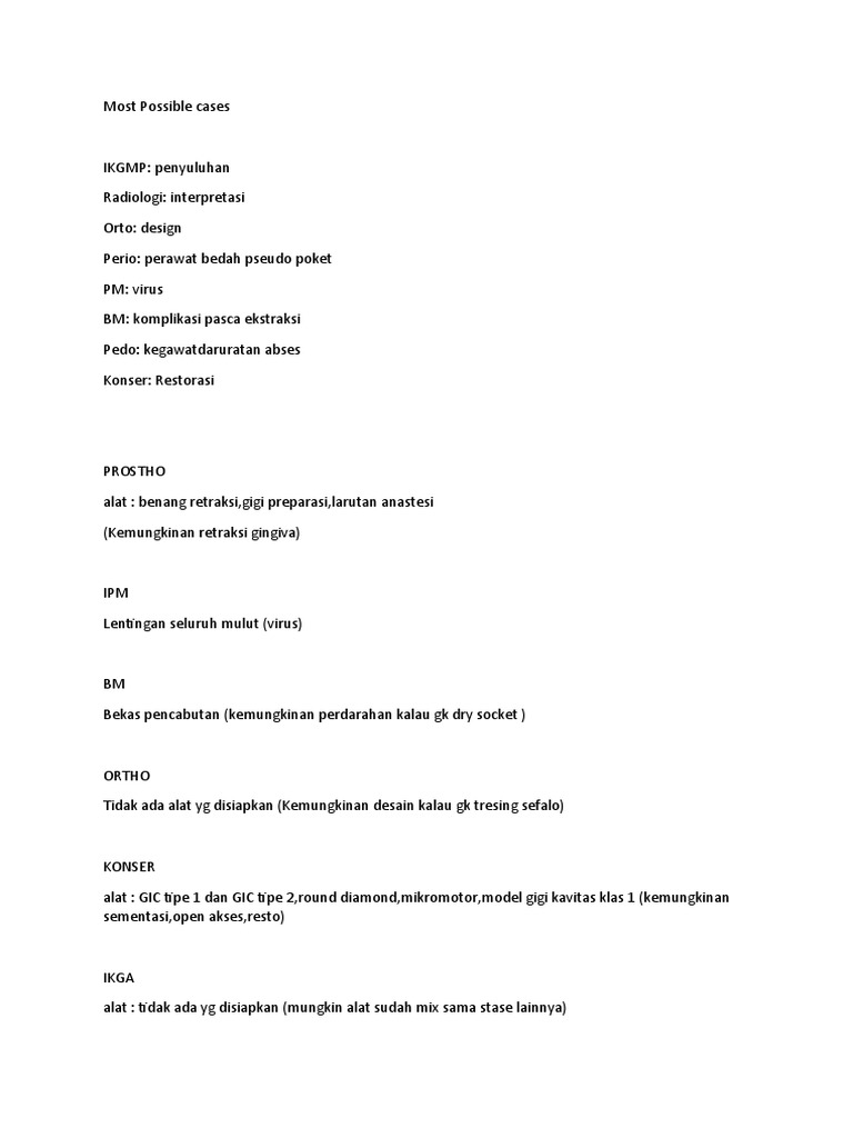 Persiapan TON OSCE | PDF