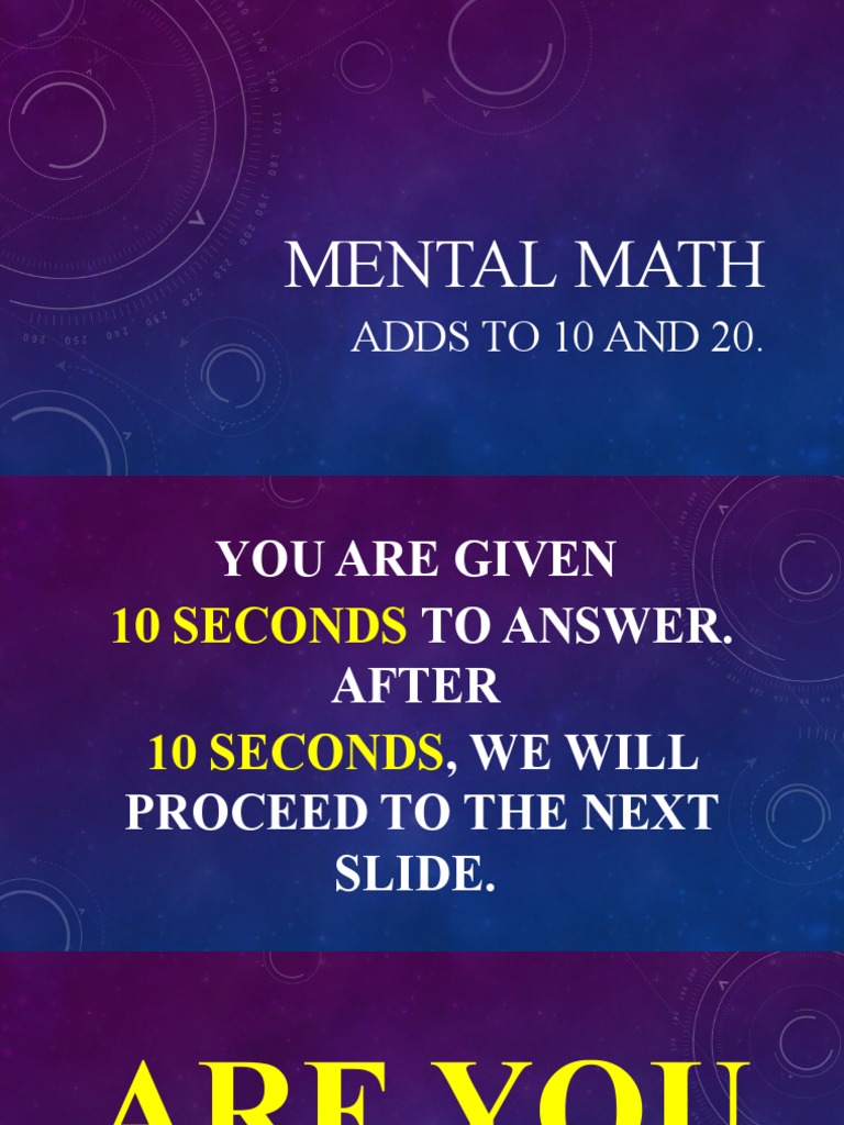 Mental Math | PDF