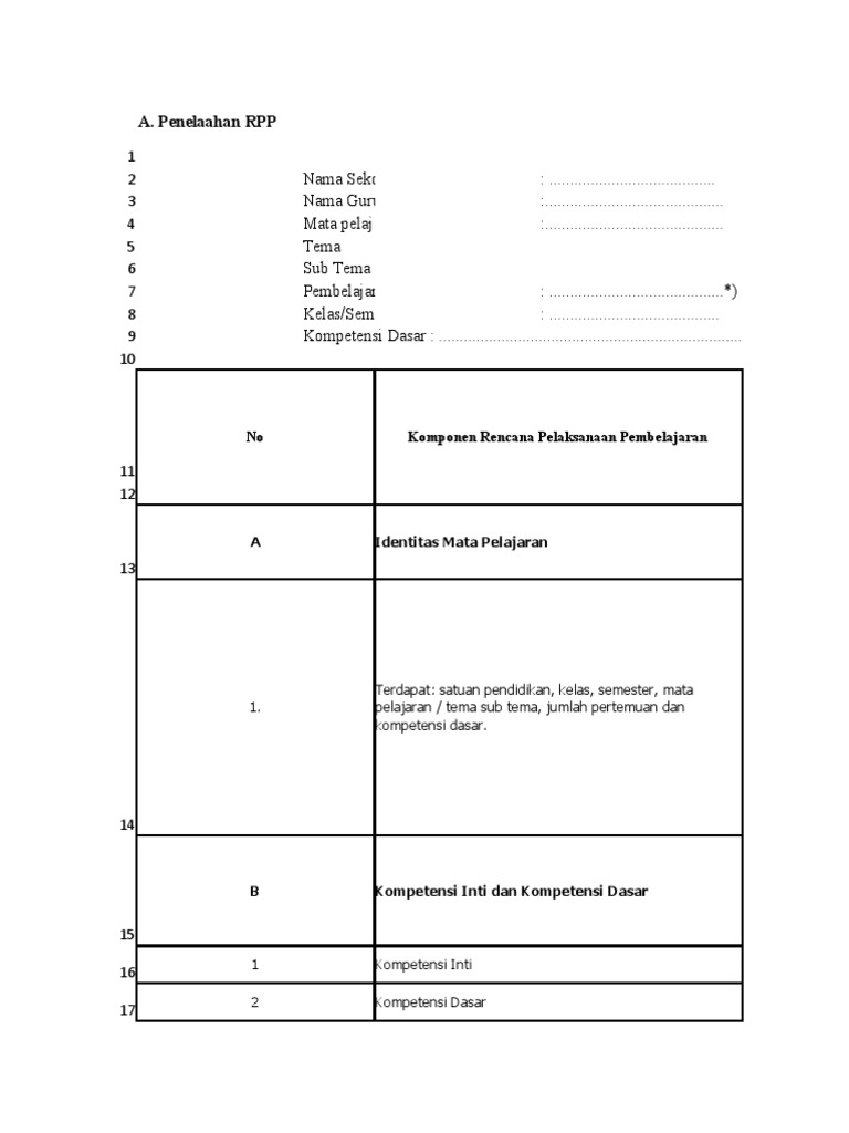 Instrumen Supervisi Akademik Excel | PDF