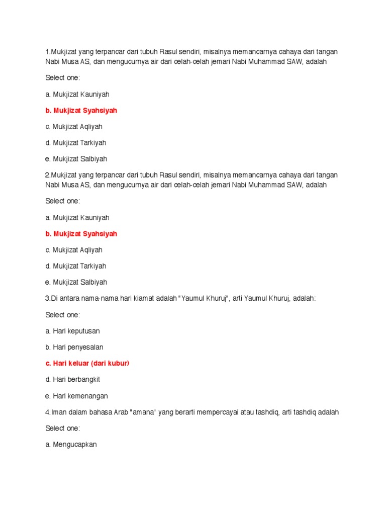 Soal Agama PDF | PDF