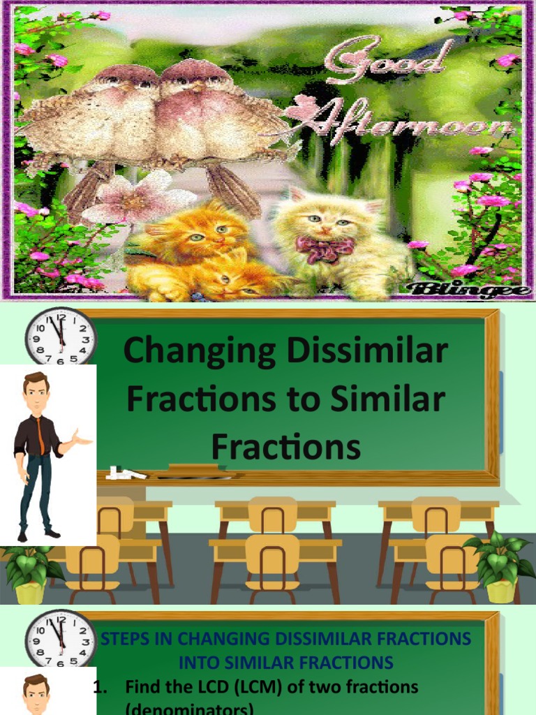 Changing Dissimilar Fractions To Similar Fractions | PDF