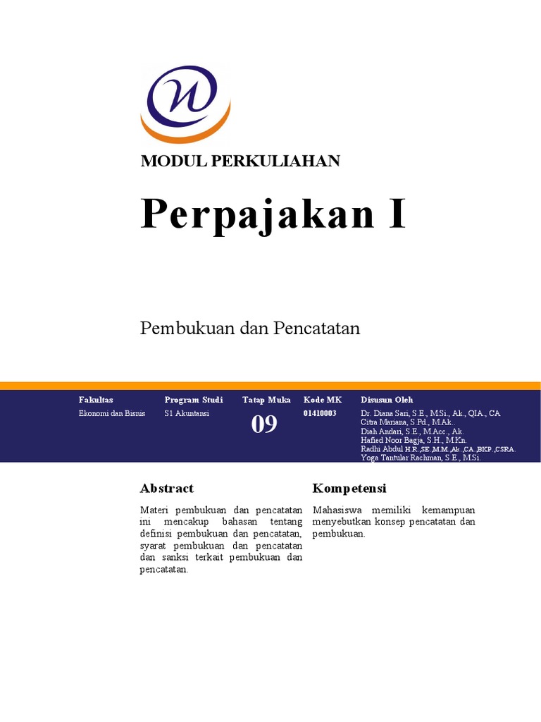 Pembukuan dan Pencatatan Perpajakan | PDF