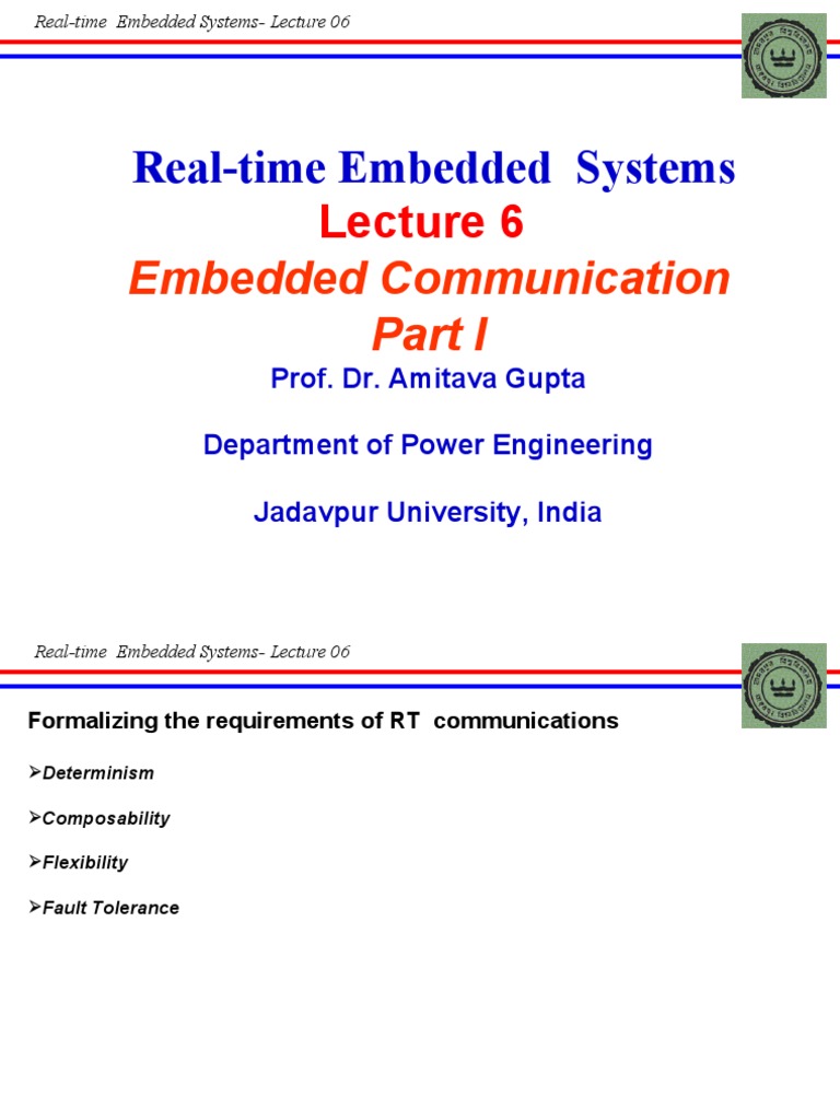 REAL TIME EMBEDDED SYSTEM - Lec6 | PDF | Computer Network | Communications Protocols