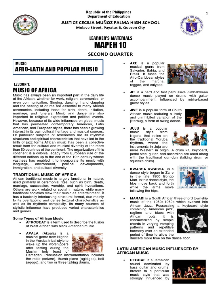 G10 Mapeh - QTR 2 - Compressed Learners Materials | PDF | Ragtime ...