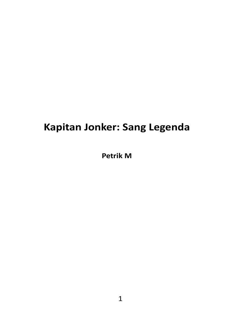 Kapitan Jonker Sang Legenda | PDF | Ilmu Sosial | Sejarah