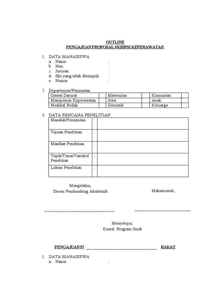 Outline Skripsi | PDF