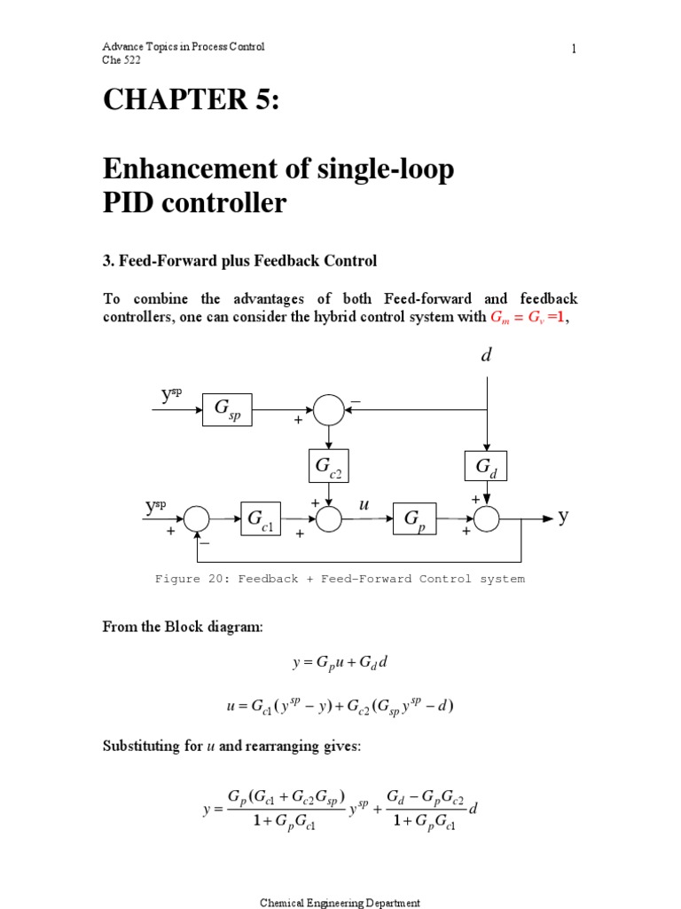 Enhancement of Single-Loop PID Controller: 3. Feed-Forward Plus ...