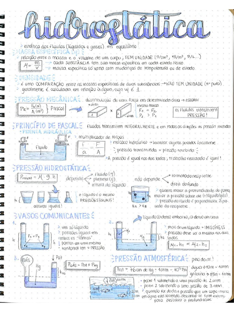 Hidrostática - Física Resumos | PDF