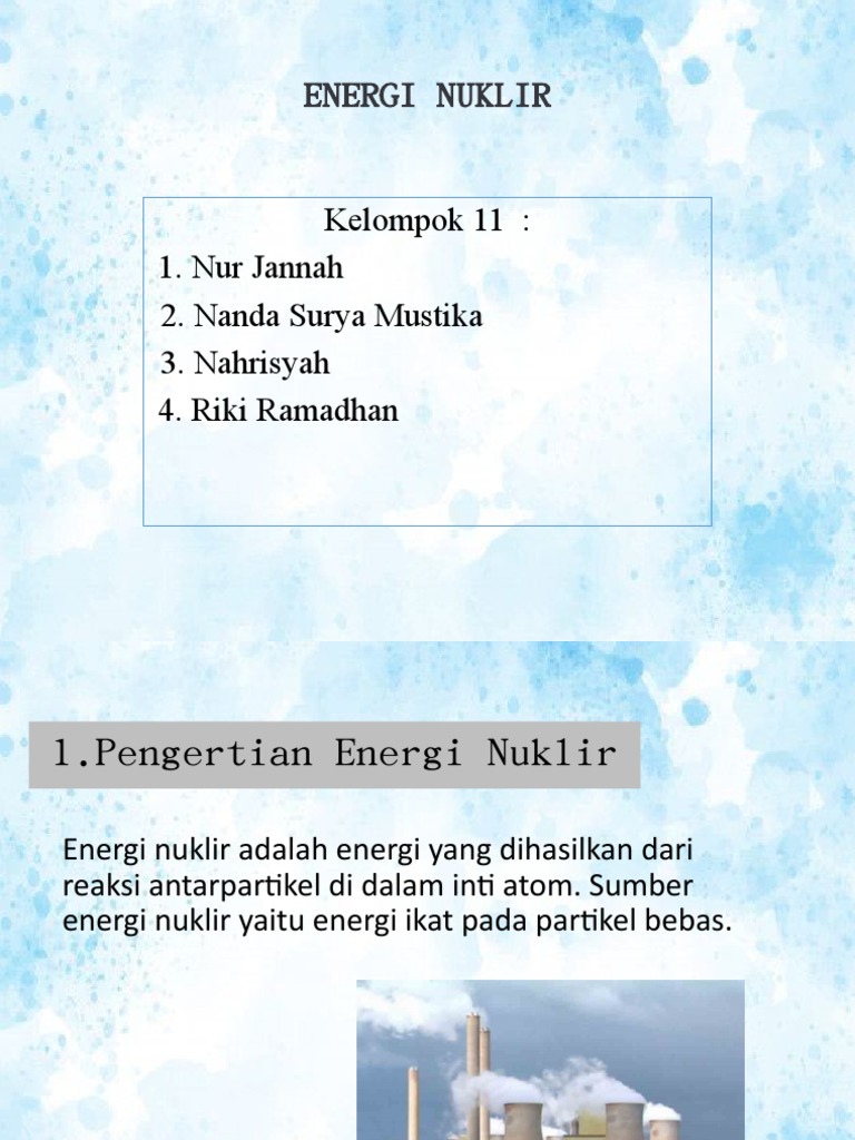 Energi Nuklir | PDF | Sains & Matematika | Teknologi & Rekayasa