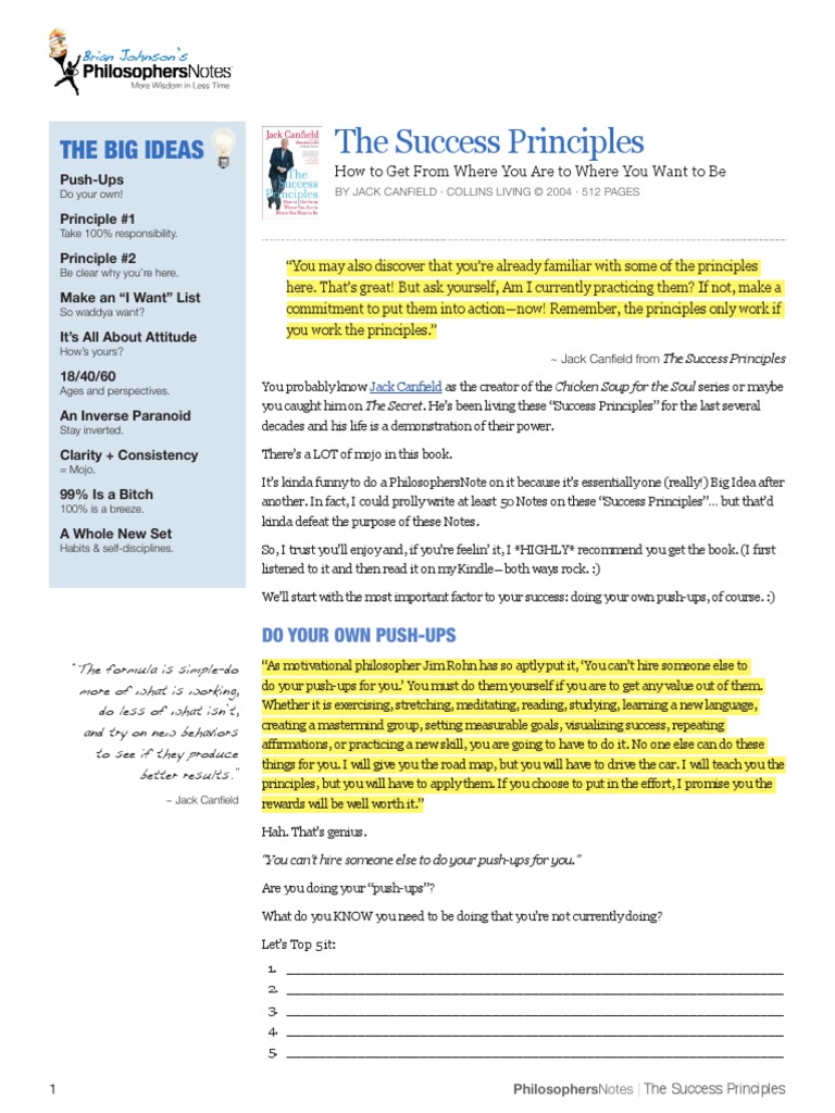 The Success Principles | PDF