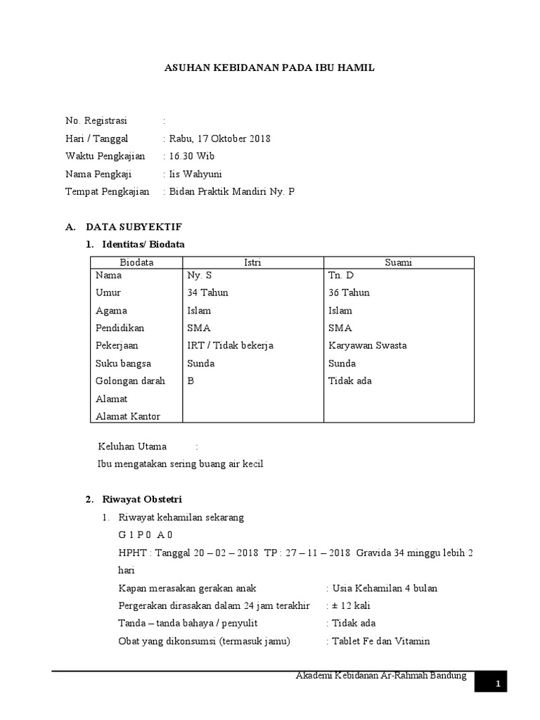 Asuhan Kebidanan Ibu Hamil Trimester 3 | PDF