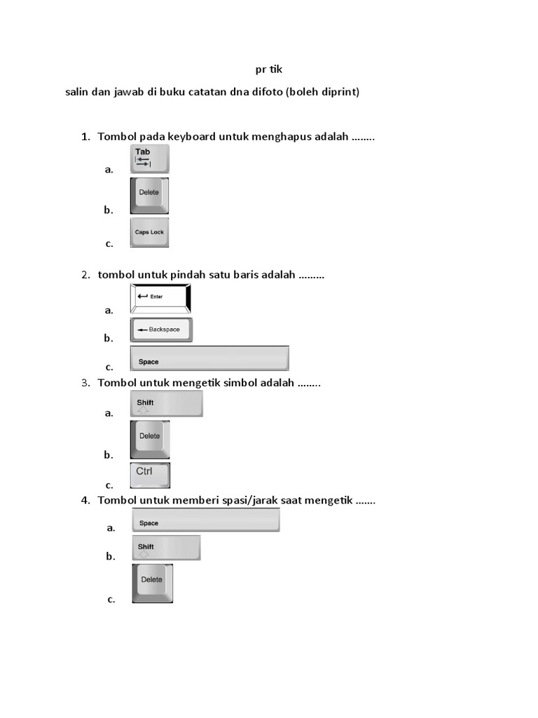 PR TIK Kelas 1 | PDF