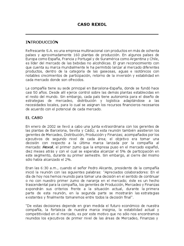 Estrategia y Desafíos de Rexol | PDF | Marketing | Producto (Negocio)