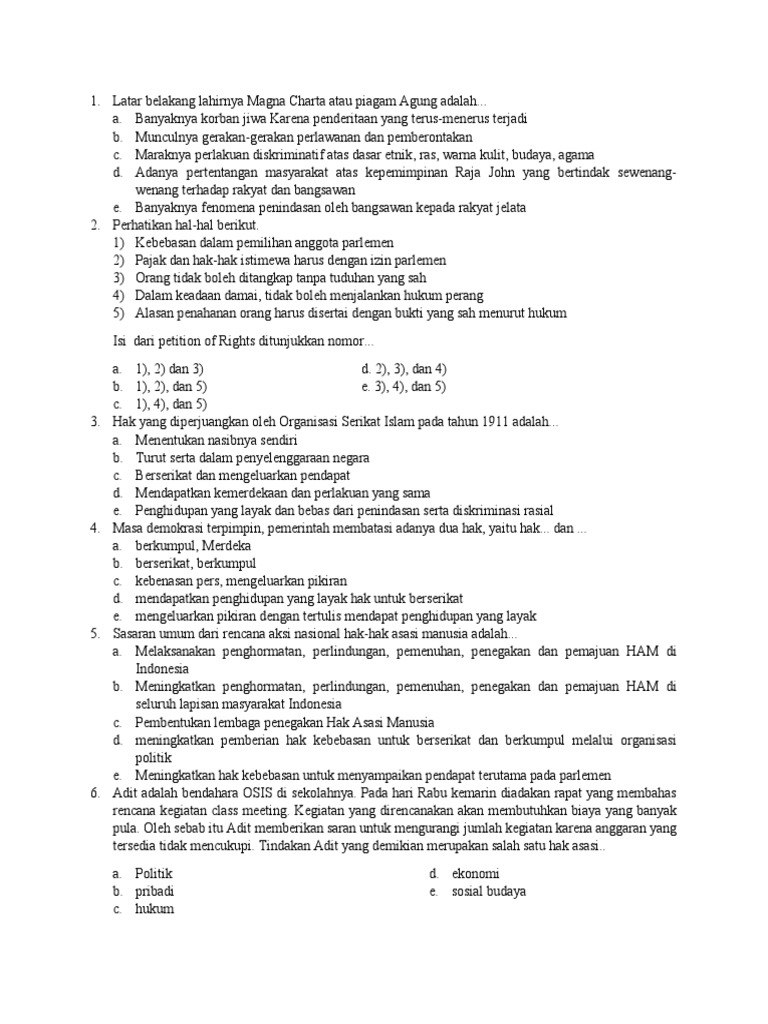 Per Belakang Lahirnya Magna Charta Atau Piagam Agung Adalah | PDF