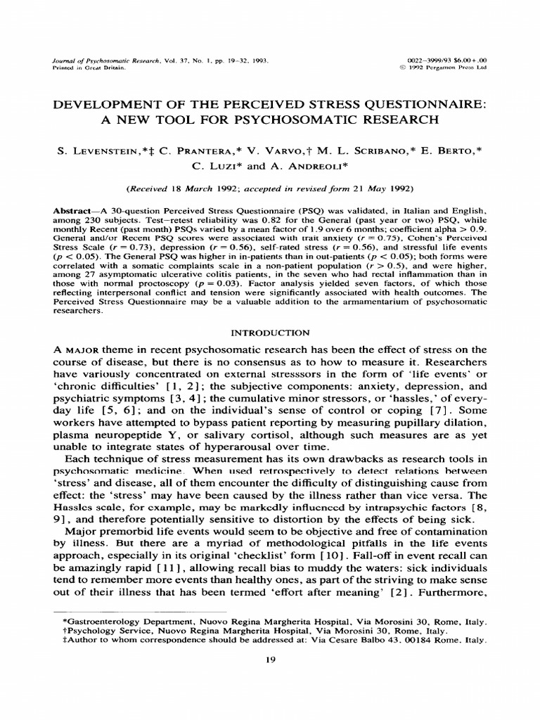 Levenstein (1993) | PDF | Health Sciences | Behavioural Sciences