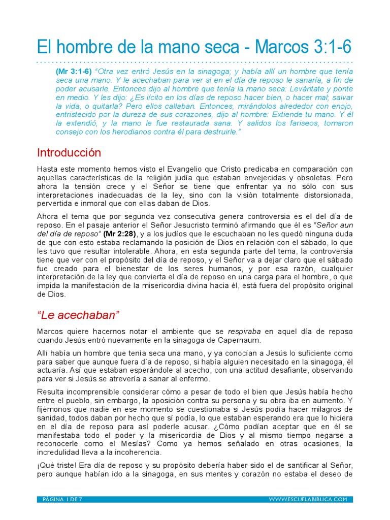 El Hombre de La Mano Seca | PDF | Jesús | Dios