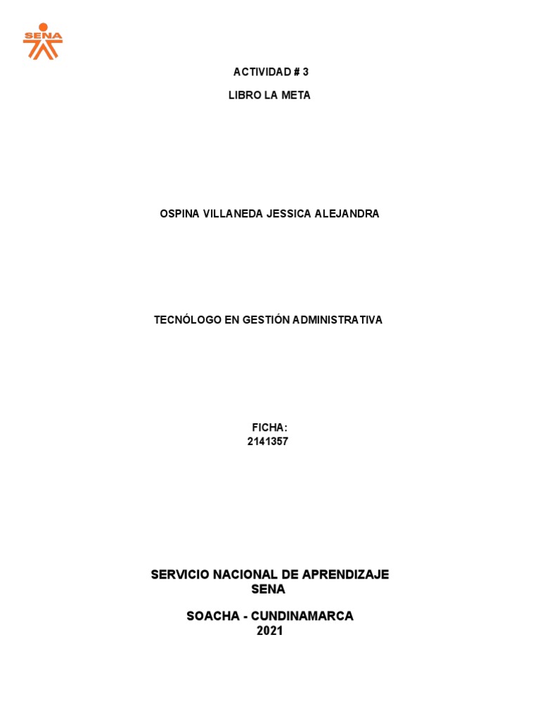 Actividad 3 - Libro Las Metas | PDF | Planificación | Paradigma