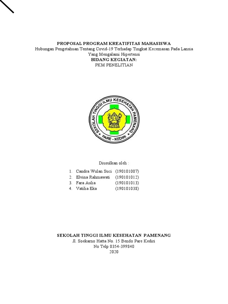 Proposal PKM Kel 2 | PDF