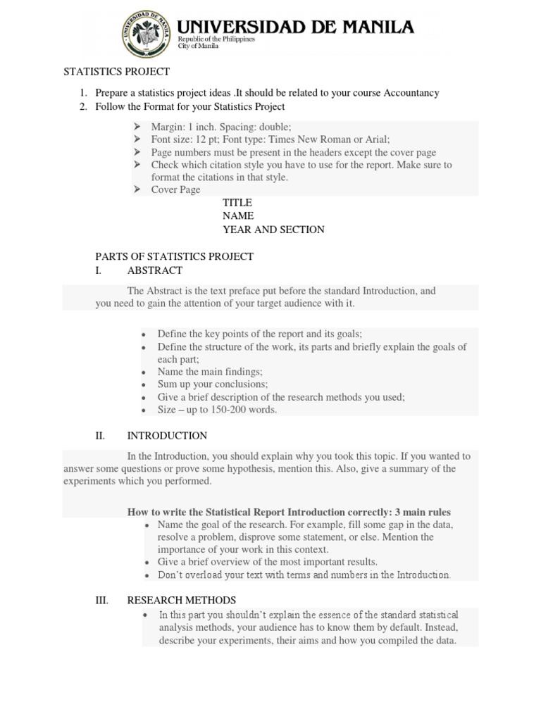 How To Write The Statistical Report Introduction Correctly: 3 Main ...