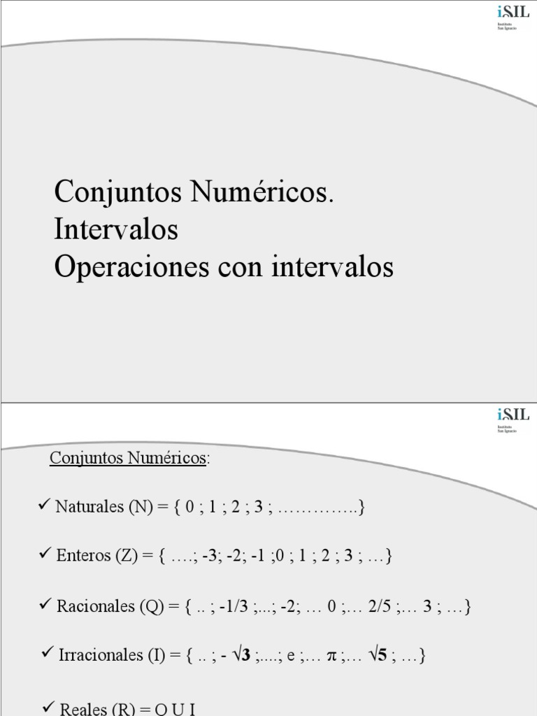 6.conjuntos Numericos e Intervalos | PDF