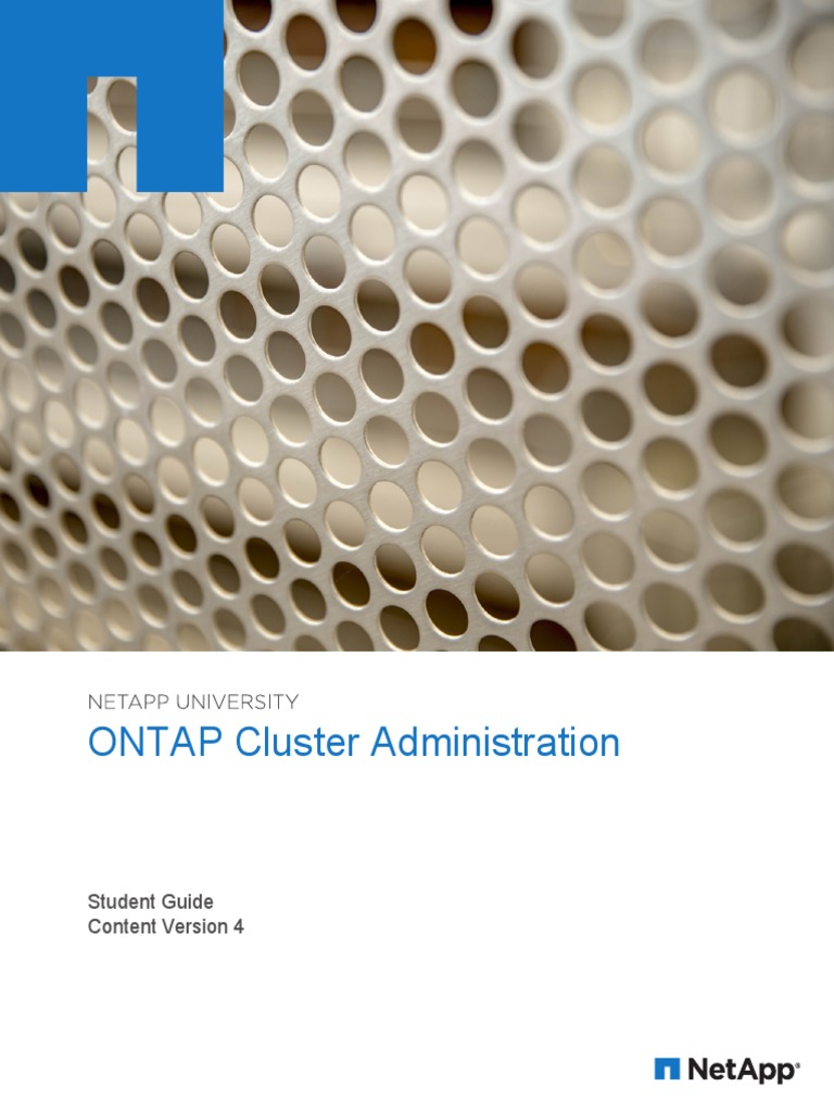 STRSW ILT ONTAPADM - StudentGuide | PDF | Cloud Computing | Computer Cluster