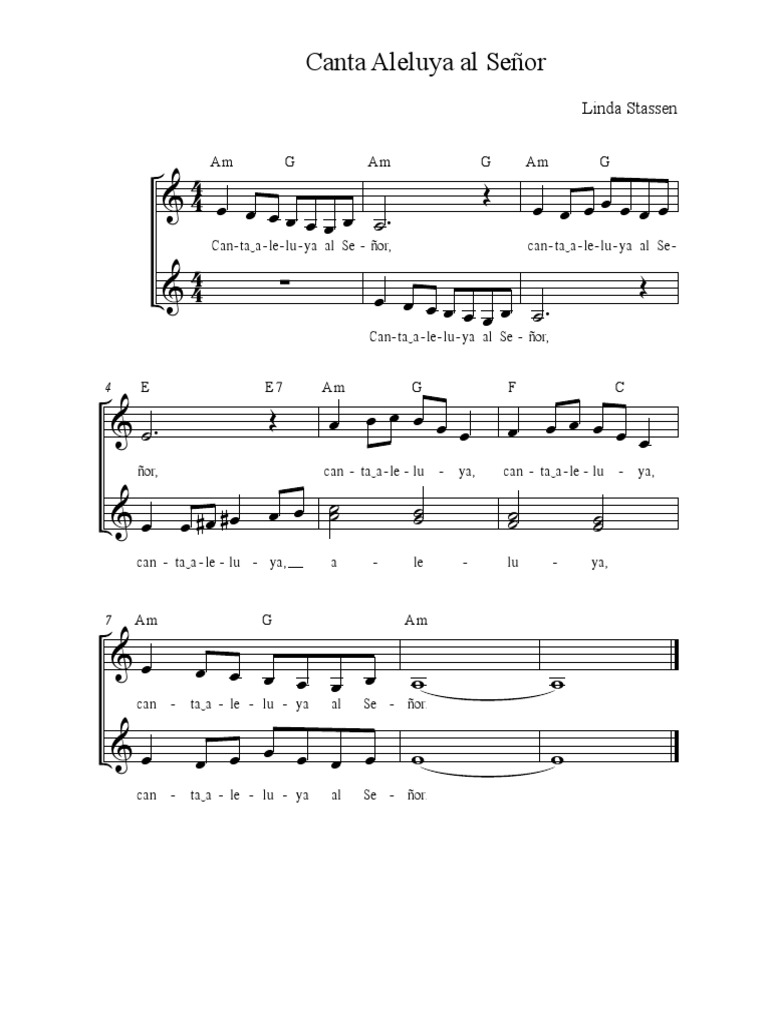 Canta Aleluya Al Señor | PDF