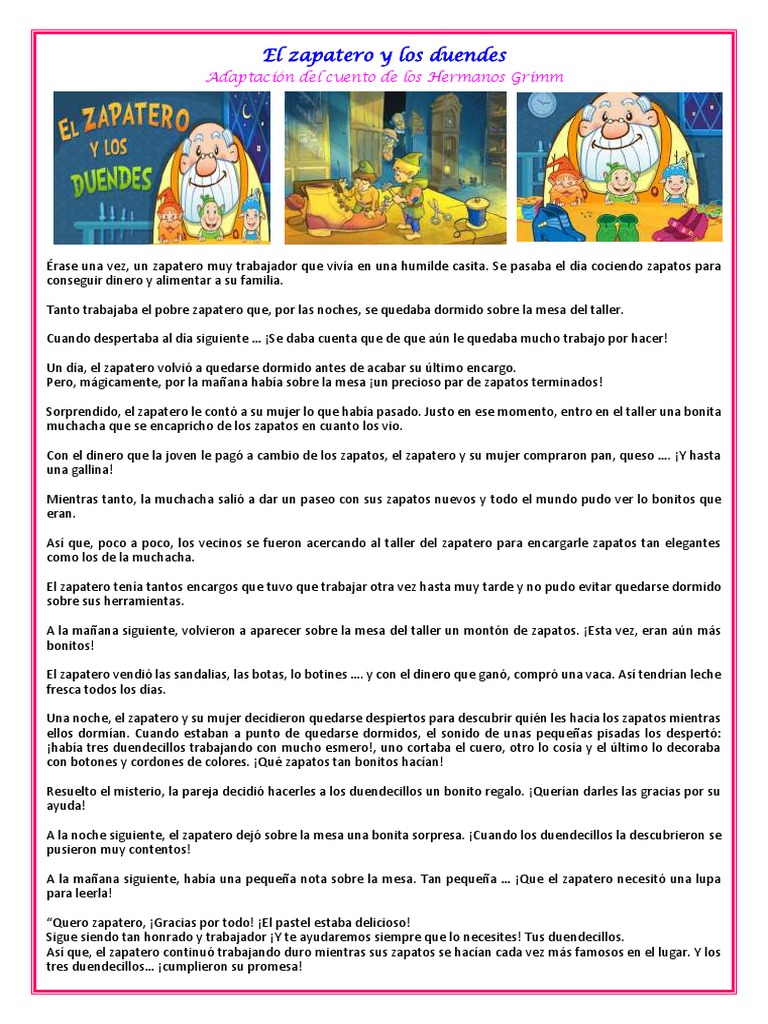 ANEXO - El Zapatero y Los Duendes | PDF